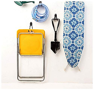 2 Pack Garage Storage Utility Hooks，Garage Garden Tool Organizer，Steel Wall Mount Hooks, Garden Small U Hooks (Black)