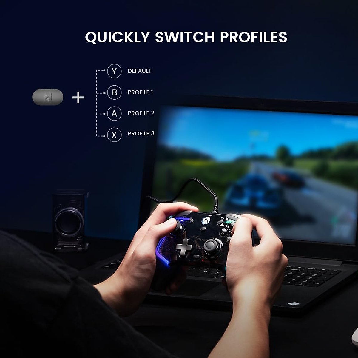 GameSir Kaleid Wired Controller for Xbox Series X|S, Xbox One,Windows 10/11 & Steam, Plug and Play Gaming Gamepad, Transparent Video Game Controller with Hall Effect Joysticks/Hall Trigger