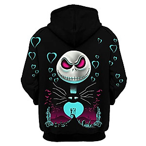 Men's And Women's Hoodies,Jack And Sally Hoodies Sweatshirt And Pants Suit 1-X-Large