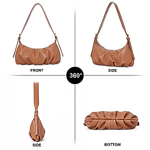 CLUCI Shoulder Bag,Purses for Women Dumpling Small Hobo Bags Vegan Leather Ladies Clutch with Adjustable Strap