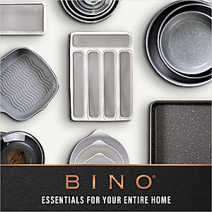 BINO | Plastic Storage Bins, Medium - Shallow | THE HANDLER COLLECTION | Multipurpose Organizer Bins | Kitchen Pantry Organizers and Storage | Clear Containers for Organizing Home | Freezer Organizer