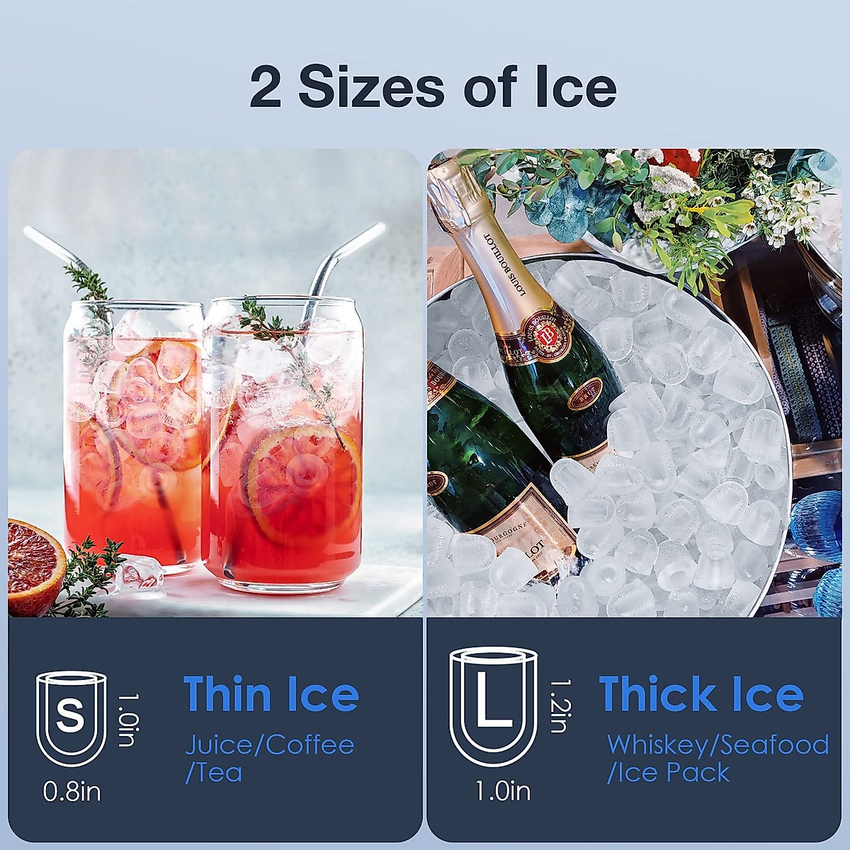 Ice Maker Countertop Machine with Self-Cleaning Function，26LBS in 24 Hours, 9 Ice Cubes Ready in 6 Mins, Compact Ice Cube Maker with Ice Scoop & Basket for Home Kitchen Office Bar (White)