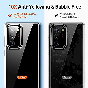 TORRAS Crystal Clear Note 20 Ultra Case, Galaxy Note 20 Ultra Case, Ultra-Thin Slim Fit Flexible Rubber Phone Cover Compatible for Samsung Note 20 Ultra Case, Crystal Clear