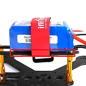 Tegg 5 PCS Silicon Anti-Slip Mat Battery Adhesive Tape for RC Multicopter FPV