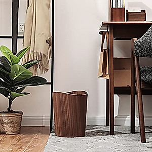 Jetamie Creative Storage Wooden Trash Can Home Bucket Garbage Bin Hotel Living Room Office Wastebasket Cans Nordic Recycling Bin ，Small Waste Basket for Home,Kitchen