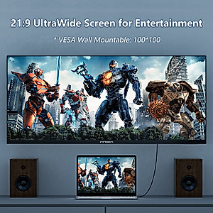 INNOCN 40C1R Ultrawide Monitor 40" WQHD 3440 x 1440p 144Hz Monitor AMD FreeSync Premium HDR400 21:9 Computer Gaming Monitor 95% DCI-P3 500Nits IPS USB Type-C HDMI Tilt/Height Adjustable, Mountable