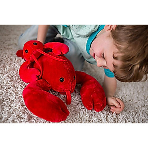 Mary Meyer Stuffed Animal Soft Toy, Lobbie Lobster, 10-Inches, Red , Black