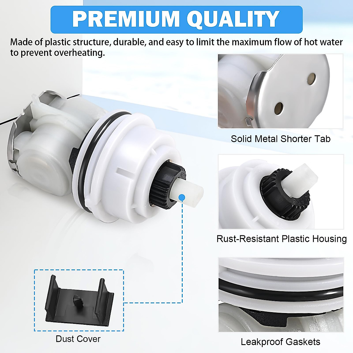RP32104 Delta Shower Cartridge Replacement for Delta Monitor 17 Series (1998-2005) Dual Function Bath Tub and Shower Faucet Parts Delta Shower Faucet Cartridge Assembly