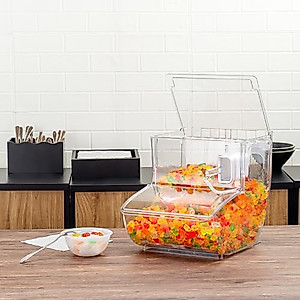 Restaurantware Met Lux 5.3 Gallon Food Storage Container, 1 Airtight Treat Box - With Scoop, Holds Up To 80 Cups, Clear Plastic Cereal Container With Lid, For Kitchen Or Pantry Organization