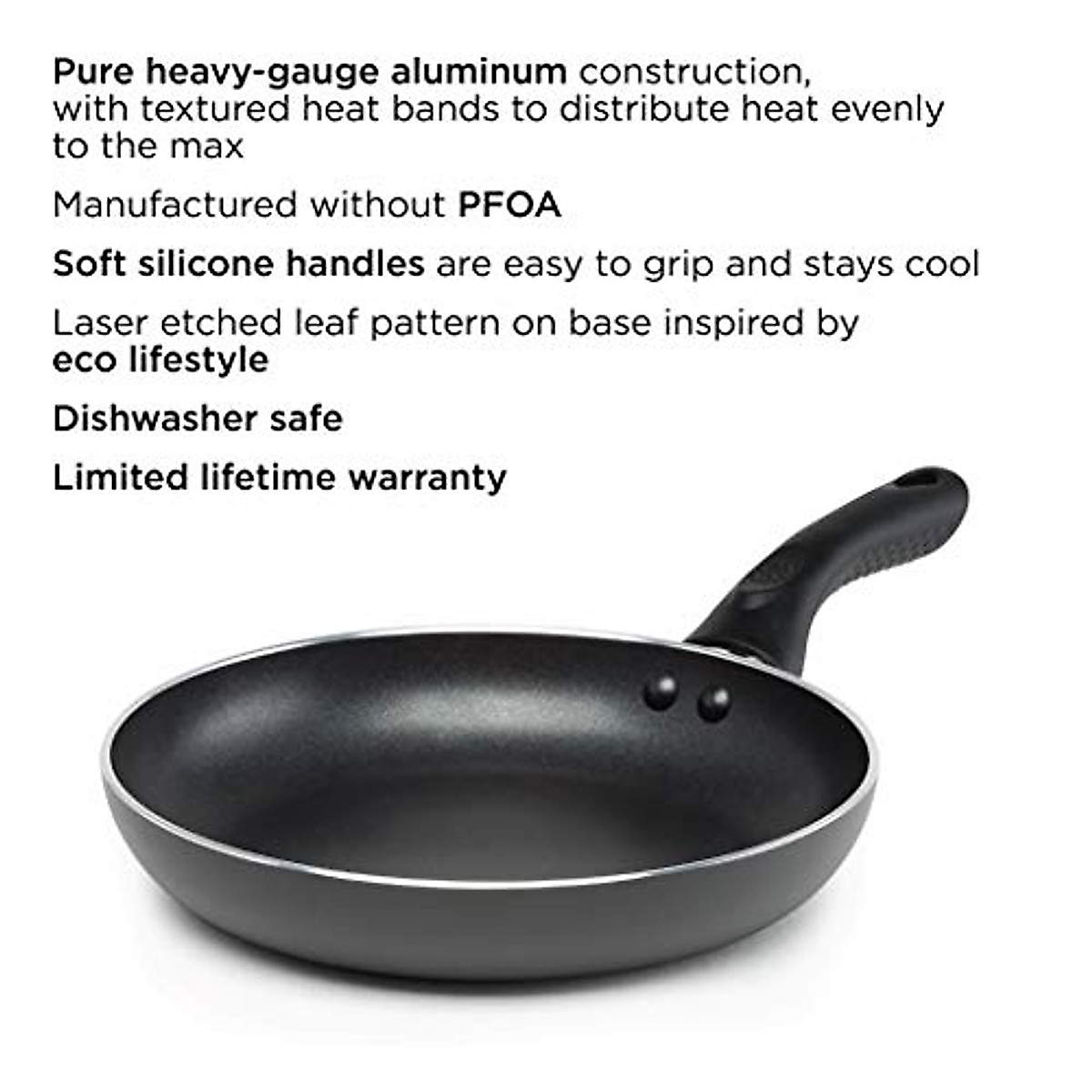 Ecolution EVBK-5120 Evolve Fry Pan, 8 Inch, Black