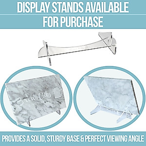 Brew City Engraving - Personalized Custom Engraved Marble Stone Charcuterie Serving & Pastry Board/Tray - Black, White or Tan