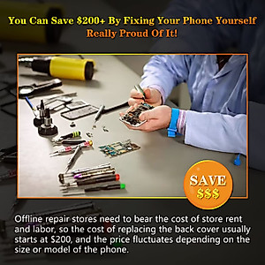 ReuWeu Back Glass Cover Replacement Compatible with iPhone XR 6.1" + Professional Tools (Yellow)