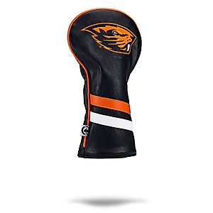 Pins & Aces Oregon State University Beavers Head Cover - Premium, Leather, Headcover - NCAA Officially Licensed, Tour Quality Golf Club Cover - Style & Customize Your Golf Bag (Driver)