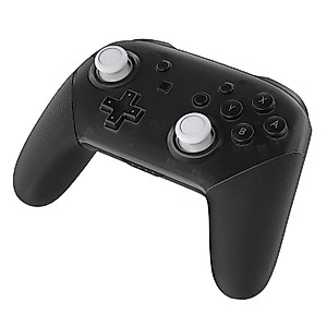 eXtremeRate Replacement 3D Joystick Thumbsticks, Analog Thumb Sticks with Cross Screwdriver for Nintendo Switch Pro Controller - Black & White & Transparent & Transparent Black
