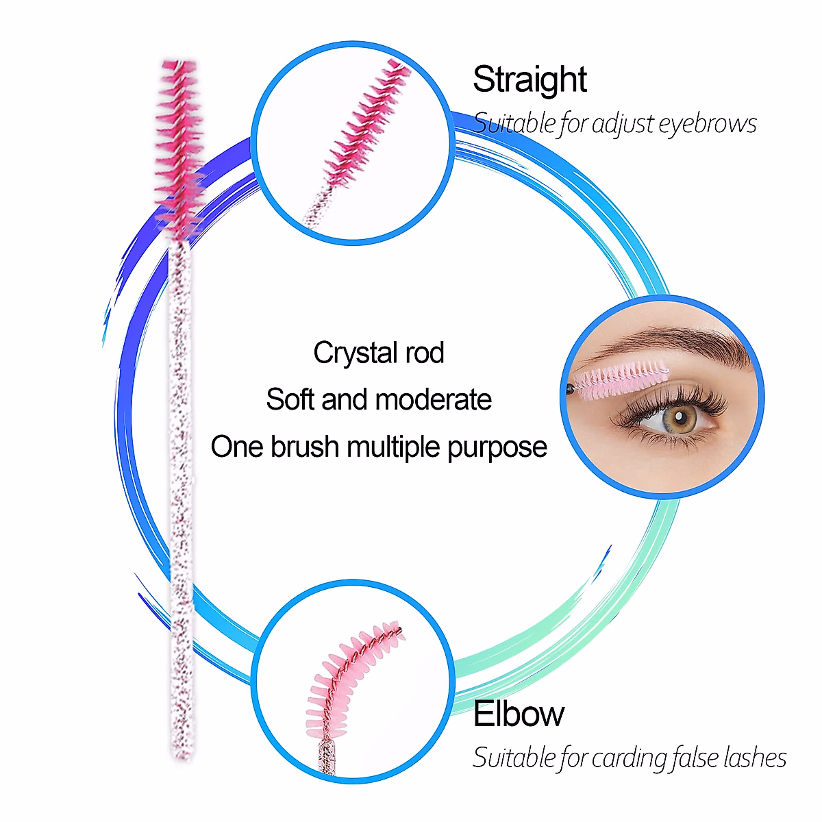 EARLLER Natural Magnetic Eyelashes with Eyeliner, (Dpair)