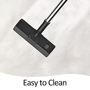 White Faux Fur Rug 3x5 Feet Soft Fluffy Rug for Bedroom Living Room Kids Room Nursery Decor Fuzzy Rug with Washable Shag Carpet, Rectangle