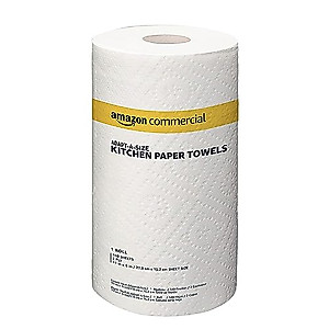 AmazonCommercial 2-Ply White Adapt-a-Size Kitchen Paper Towels, Rolls Individually Wrapped, FSC Certified, 4200 Sheets,140 Count (Pack of 30)