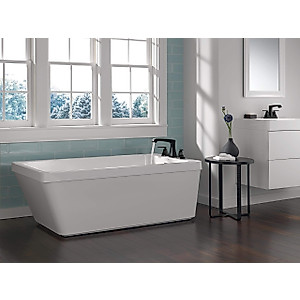 DELTA FAUCET 2564-BLTP-DST Ashlyn Two Handle Tract-Pack Lavatory Faucet Centerset, Matte Black