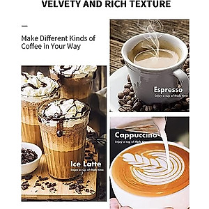 Espresso Machines 15 Bar with Adjustable Milk Frother Wand Expresso Coffee Machine for Cappuccino, Latte, Mocha, Machiato, 1.5L Removable Water Tank, Double Temperature Control System, 1100W, Black