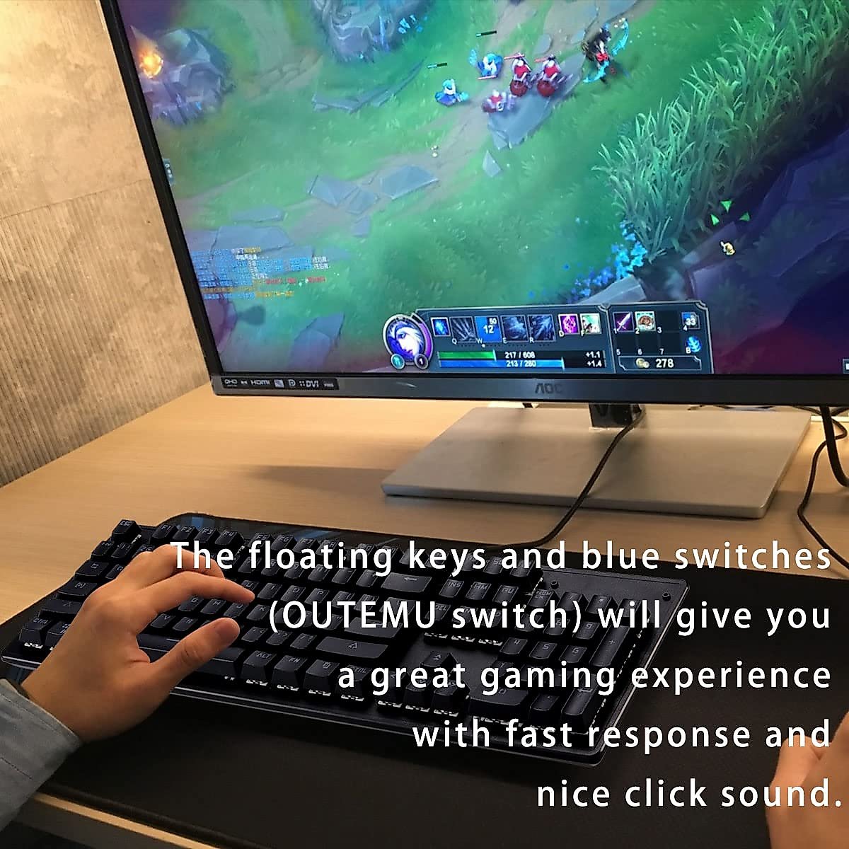 K11 Wired Gaming Keyboard RGB Rainbow LED Backlit Ergonomic Waterproof Mechanical Gaming Keyboard for Desktop, Computer, PC - Black