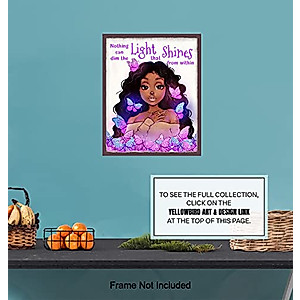 African Americans Black Girl Magic Wall Art & Decor - Black women Inspiration Saying - Women's empowerment Motivational poster - Teen Little Girls Bedroom decoration - Daughter Gift - Family Wall Art