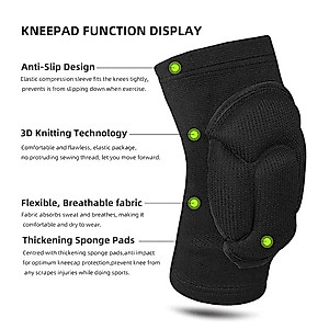 Knee Sleeves Protective Knee Pads, Thick Sponge Collision Avoidance Knee Sleeve Anti-Slip, Outdoor Climbing Sports Riding Protector Suitable for Men&Women