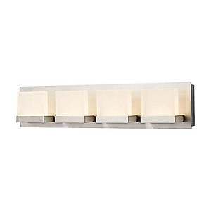 Home Decorators Collection Alberson 4-Light Brushed Nickel LED Bath Bar Light