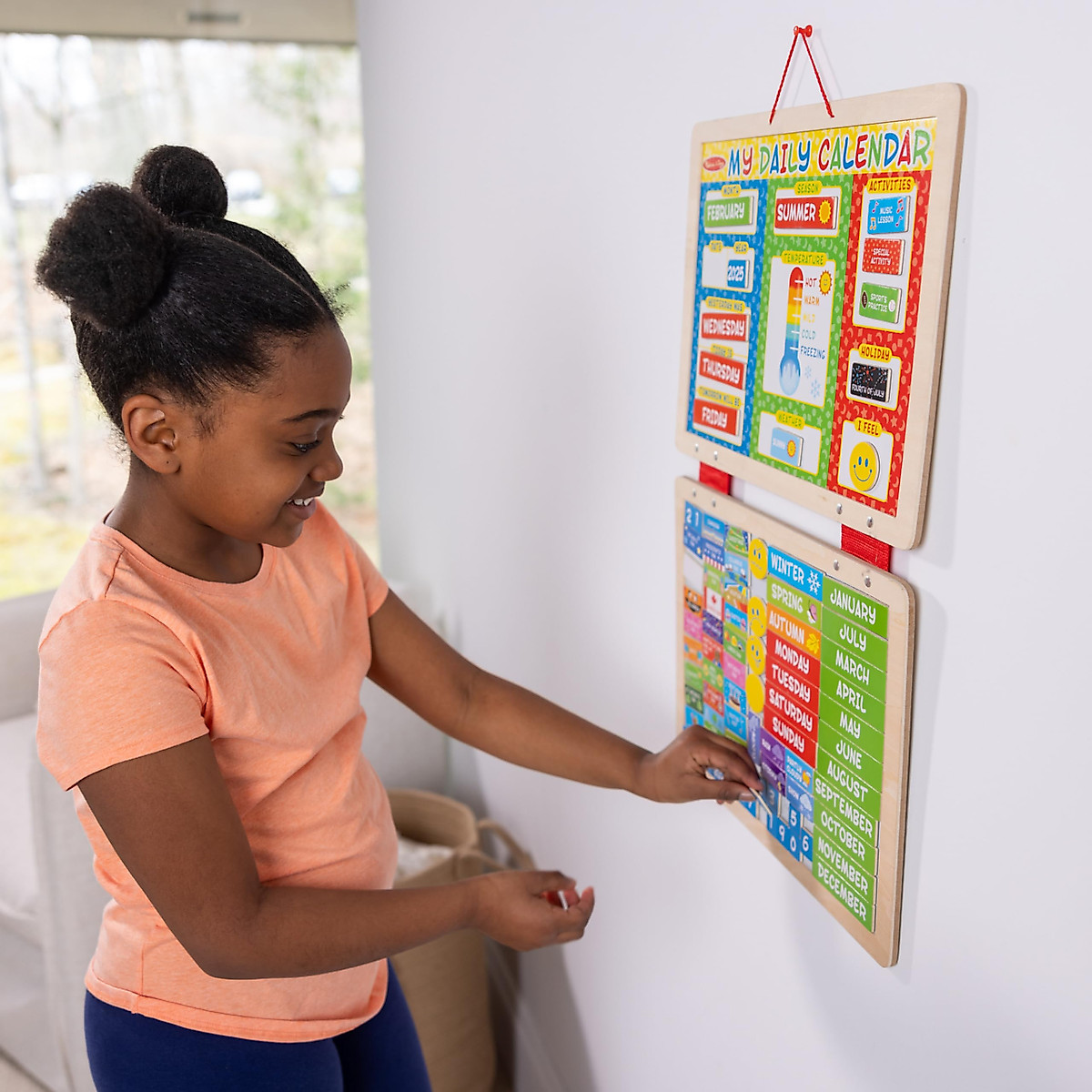 Melissa & Doug My First Daily Magnetic Activities Calendar For Kids, Weather And Seasons Calendar For Preschoolers and Ages 3+
