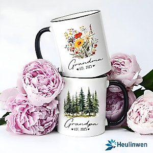 Promoted To Grandparents 2025 Mug Set, Baby Announcement Gifts For Grandparents, Grandma And Grandpa Pregnancy Announcement Gift, 1st Time Grandma Grandpa Gifts, New Grandparents Gifts First Time 2025