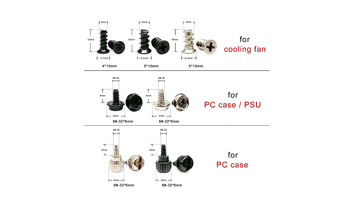 Comprehensive Screw Bolt Set for PC Assembly - 305pcs
