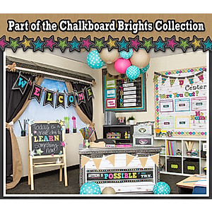 Teacher Created Resources Chalkboard Brights Straight Border Trim (5619)