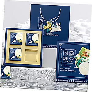 Abaodam 1 Set Box Mooncake Candy Box Cupcakes Boxes Mini Muffins Candy Containers Mooncake Packaging Box Rectangular Bakery Box Moon Cake Packing Box Moon Cake Container Bakery Gift Box