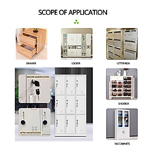 Digital Electronic Coded Lock,Touch Screen Password Lock for Cabinet Mailbox File Sauna Drawer School Lockers,Easy to Install（2.56 Inch）