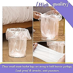 3 Gallon 180pcs Small Clear Trash Bags(Fit 2.6-3.2 Gal)Plastic Strong Clear Garbage Bags,Bathroom Trash Can Bin Liners,Waste Basket Liner,Fit 10-13 Liter, 2 Gallon,2.5-2.6 Gallon,3.2Gallon(3-Clear180)