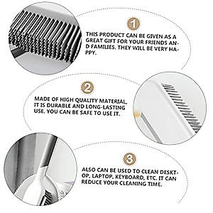 COOLHIYA 2 Pcs Set White Tiny Broom Small Dustpan Pp Desktop Cleaning Tools Dust Pan and Brush