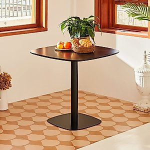 VONLUCE Modern Dining Table, 32 Inch Square Tulip Table with MDF Top and Steel Base, Small Pedestal Table for Dining Room Kitchen Living Room More, Mid Century Kitchen Table with 220lb Capacity, Black