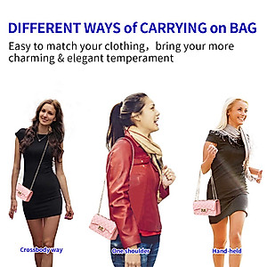 ONLVAN Summer Jelly Crossbody Bag Purse，Fashion Ladies Shoulder Bag, Candy Color Jelly Handbags for Women Girls (Pink)