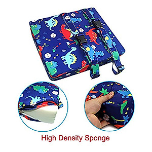 Sunmall Dining Chair Heightening Cushion Portable Dismountable Adjustable Highchair Booster for Baby Toddler Kids Infant Washable Thick Chair Seat Pad Mat (Dark Blue)