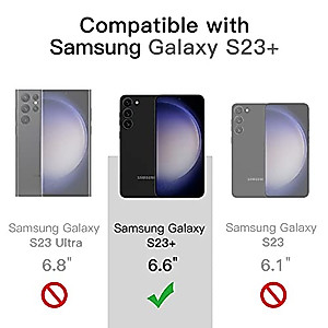 JETech Matte Case for Samsung Galaxy S23+ / S23 Plus 5G 6.6-Inch, Frosted Translucent Back Protective Slim Phone Cover, Anti-Fingerprints (Black)