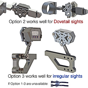 E-Tac Light Compound Bow Sight Light 8-32 15 Level Rechargeable Li-ion BT Sensor Auto On/Off (Blue + UV)