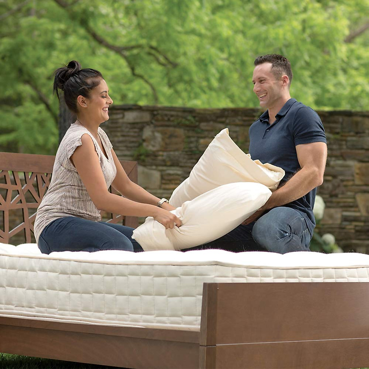 Naturepedic Serenade Organic Mattress - Cushion Firm Queen Hybrid Mattress with Encased Coils for Comfort and Pressure Relieving Natural Latex Mattress - Naturally Cooling & Breathable Mattress