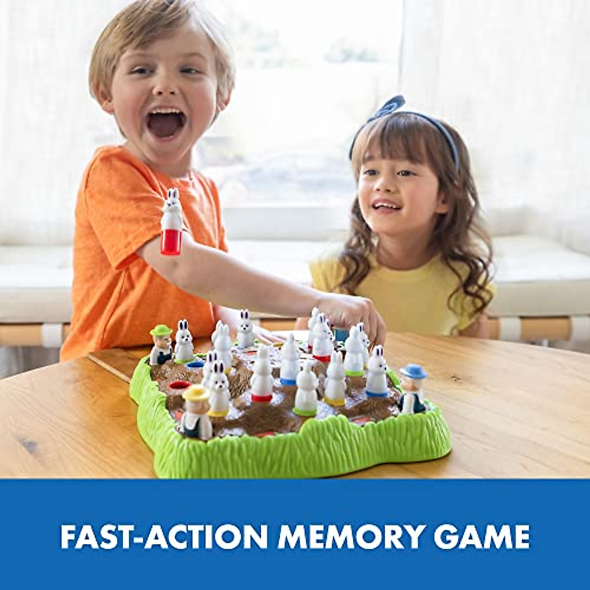 Educational Insights Bunny Hop: Memory & Color Recognition Preschool & Toddler Game, 2-4 Players, Gift for Kids Ages 4+