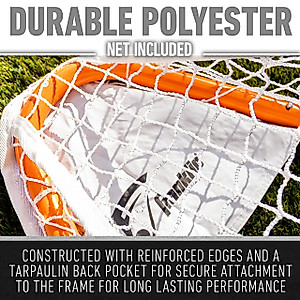 Franklin Sports Backyard Lacrosse Goal - Kids Lacrosse Net/ Equipment - Perfect for Youth Training - 48" x 48", orange