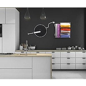 Bag Storage Organizer, Acrylic Food Storage Bag Organizer, Clear Bag Storage Organizer for Solimo, Hefty, Glad, Compatible with Gallon, Slider Quart, Freezer, Sandwich, Snack