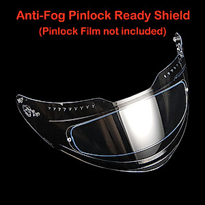 1Storm Motorcycle Full Face Helmet DOT Adults Street Bike Dual Visor Sun Inner Shield Anti Fog Pinlock Ready Shield : Matt Black