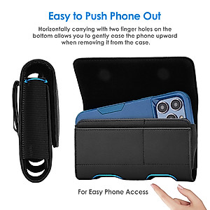 Mopaclle Phone Holster for iPhone 13 Mini, 12 Mini, 11 Mini, iPhone SE, iPhone 8 7 6 6s Holster Case, Galaxy S7 S6 S5 Belt Clip Case,Cell Phone Belt Holder Pouch Cover (Fits with Thin Case on)