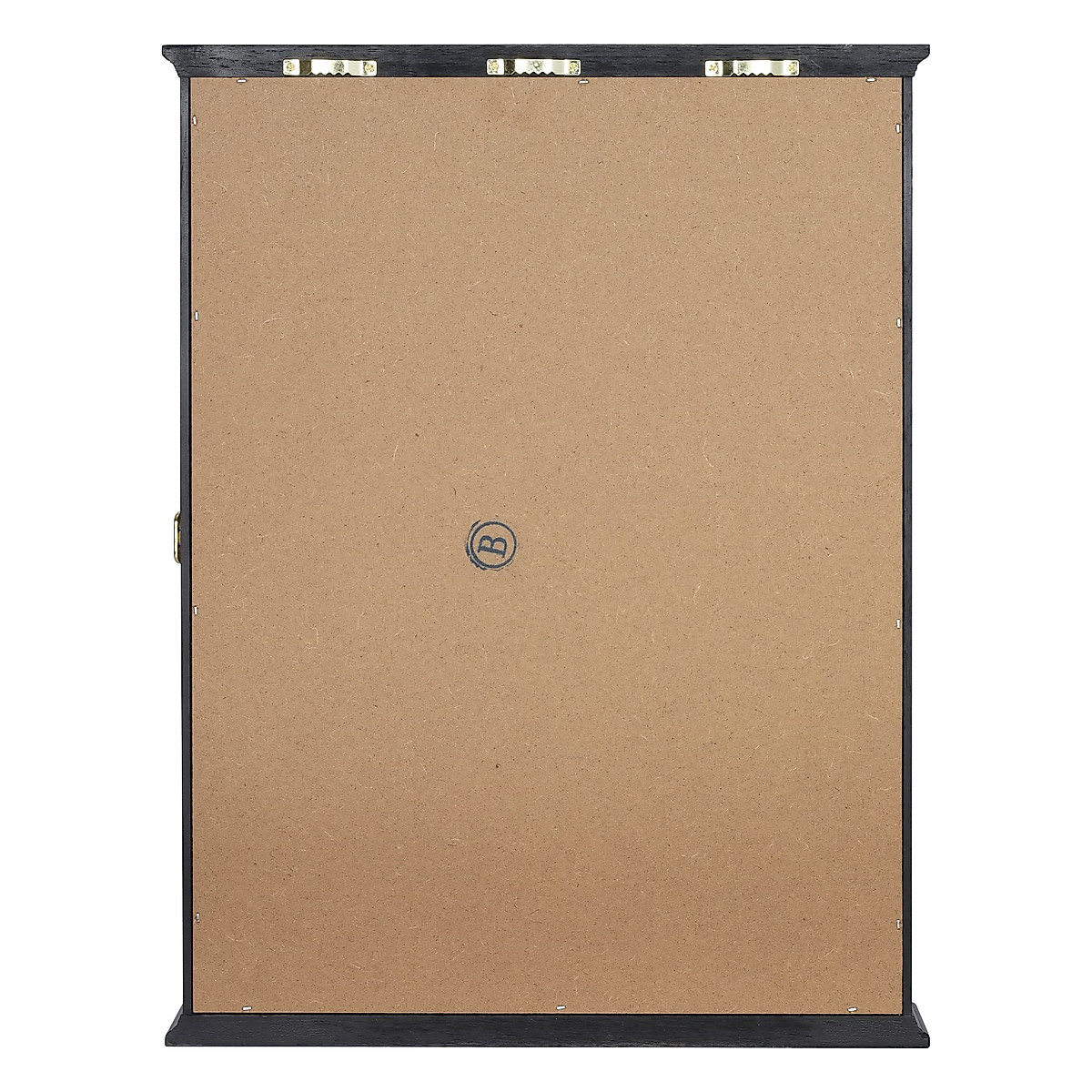 DisplayGifts Souvenir Shot Glass Display Case Shadow Box Wall Mounted Cabinet Mirror Background Black