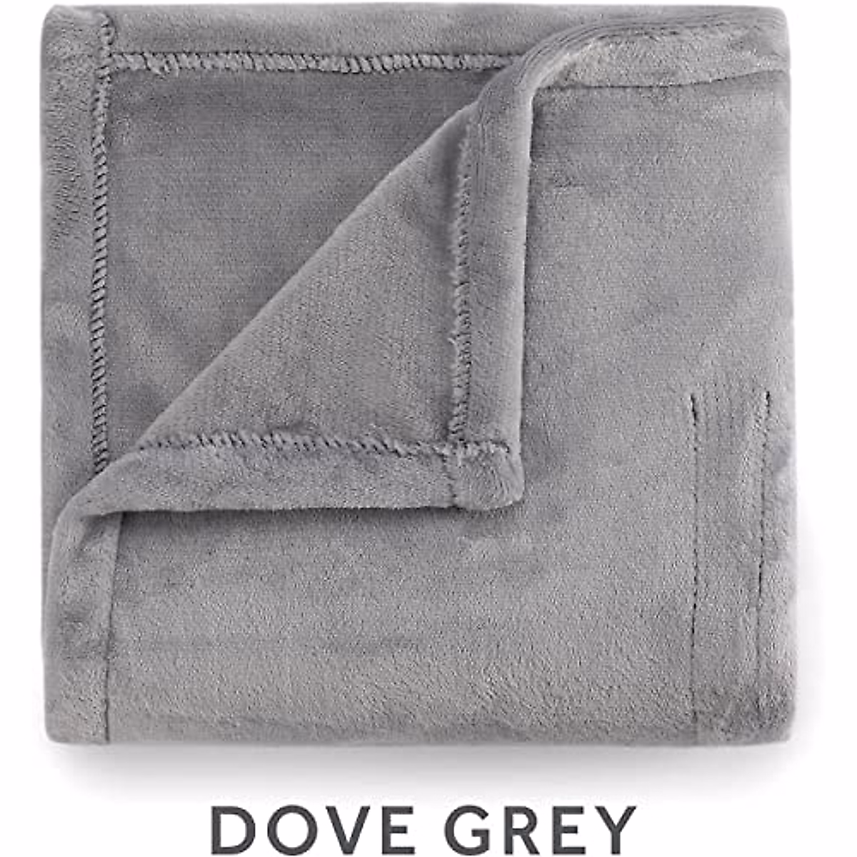 Sunbeam Royal Posh Dove Grey Heated Personal Throw / Blanket, Cozy-Warm, Adjustable Heat Settings