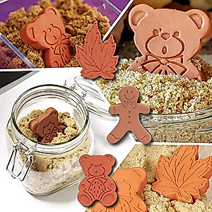 Brown Sugar Bear Brown Sugar Keeper Softener Canister and Containers Moisture Absorbers Bundle