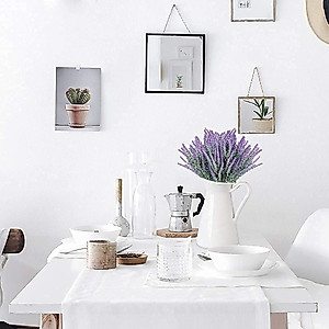 N&T NIETING Flowers Artificial, 6Pcs Purple Flower Fake Lavender for DIY Wedding Bouquet Table Centerpieces Patio Garden Outdoor Indoor Home Decoration